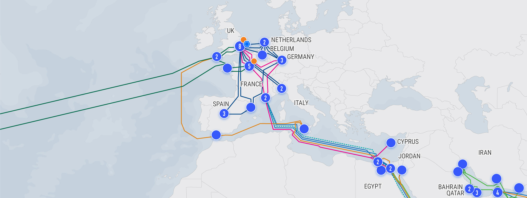 Network Maps | Global Cloud Xchange Network Maps | Global Cloud Xchange